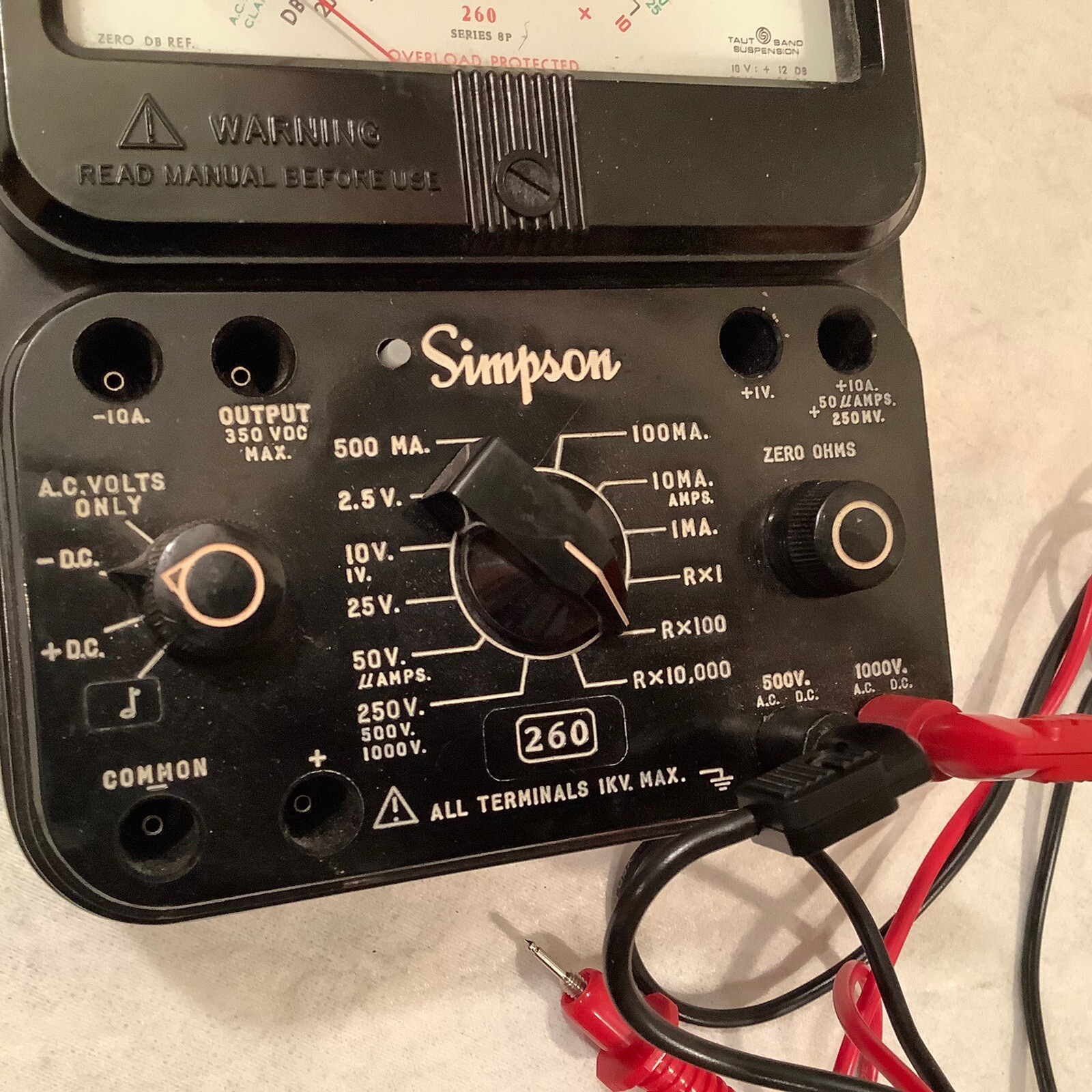 Simpson 260 Analog Multimeter Series 8P | eBay
