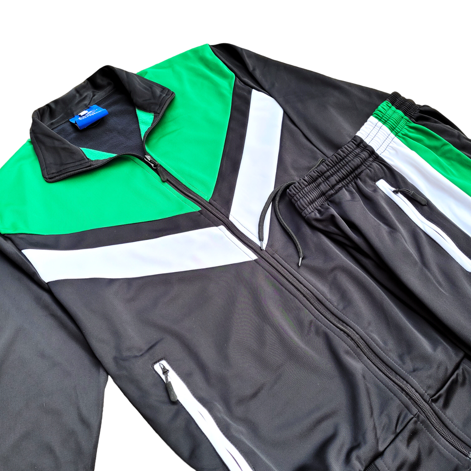 Men's Tracksuits Warm Full Zip Sports 2 tone Track Jacket & Track pants ...