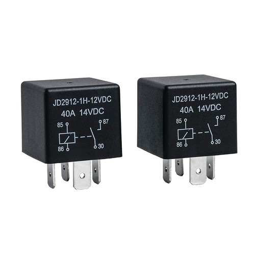 2 Pack Car Relay 4 Pin 12V 40 Amp Model No : JD2912-1H-12VDC 40A 14VDC ...