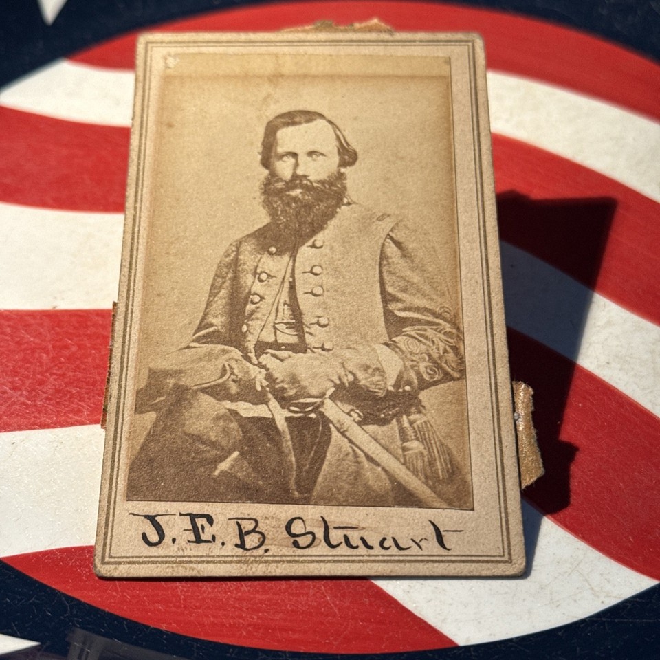 Civil War Confederate JEB Stuart Cdv Photo #4 Baltimore Neat Story | eBay