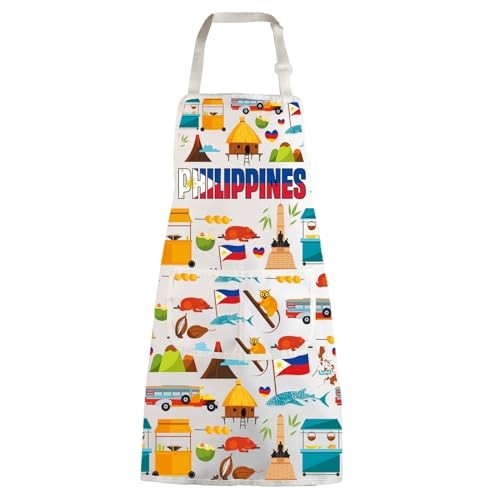 Philippines Chef Apron - Travel Cook Gift BBQ Kitchen Apron Philippines ...