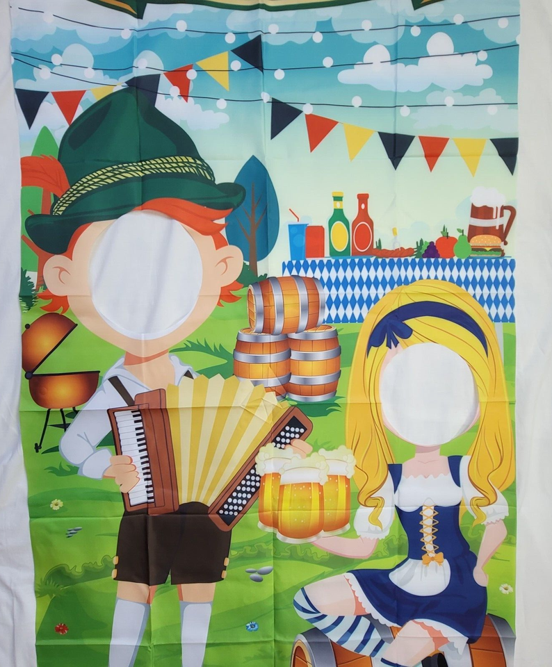 Oktoberfest Face Photo Shoot Party Prop Door Wall Banner Lt Wt ...