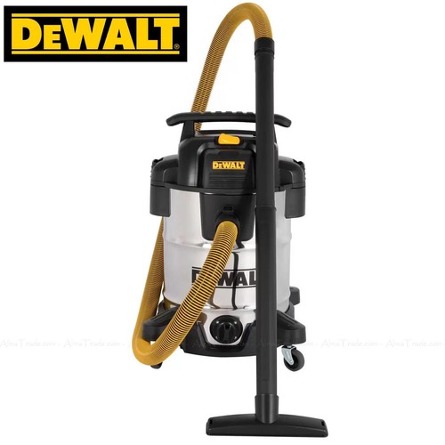 DEWALT Wet & Dry Corded Stainless Steel Vacuum Cleaner 38L with 2.1m ...