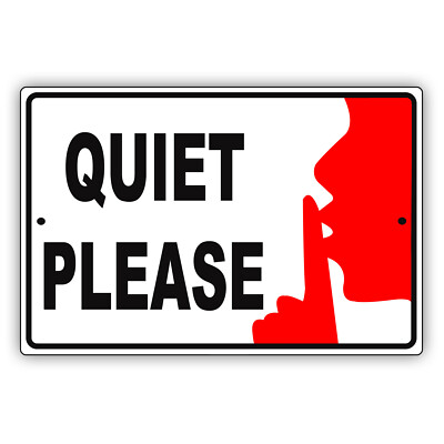 Quiet Please Do Not Disturb Graphic Property Notice Aluminum Metal Sign ...