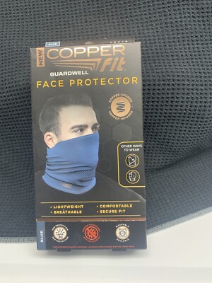 NEW BLUE Copper Fit Guardwell Face Protector Mask Gaiter Adult Unisex ...