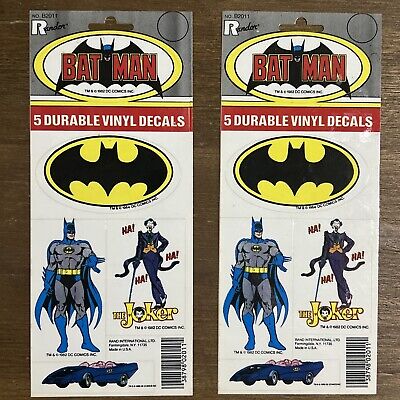 (2) Batman & Joker (Vinyl Decals, 1982) stickers, DC Comics, 80s RETRO ...