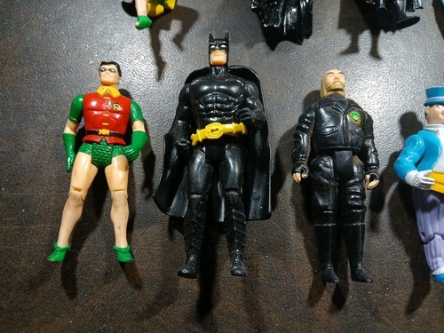 Vintage Batman Movie Figures Robin Riddler Mr Freeze Penguin Bob the ...