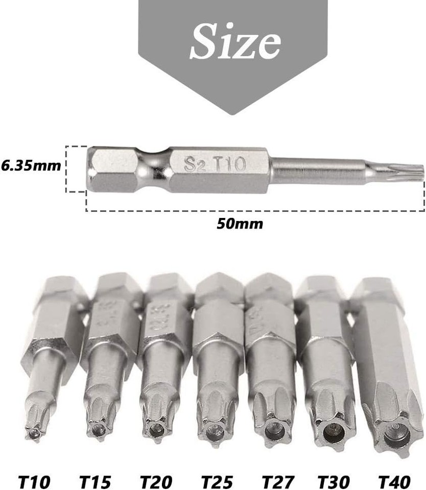 5 Point Security Star Torx Screwdriver Bits Set 14Pcs Security Star ...
