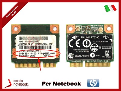 Carte Sans Fil WiFi RALINK RT5390 WLAN 802.11 150M b/g/n Mini PCI-E ...