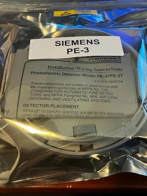 NEW, SIEMENS (CERBERUS PYROTRONICS) PE-3 CONVENTIONAL PHOTO SMOKE (10 ...