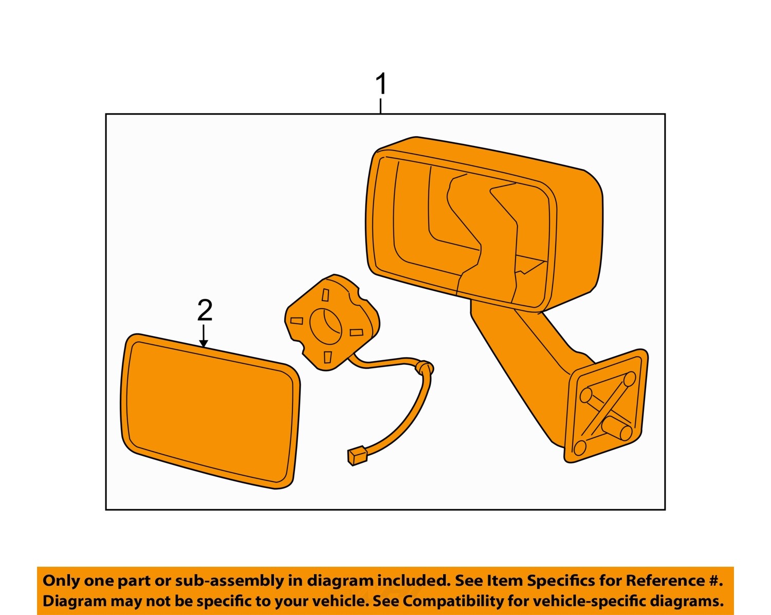 Hummer GM OEM 06-07 H3 Door Side Rear View-Mirror Assy Right 15884837 ...
