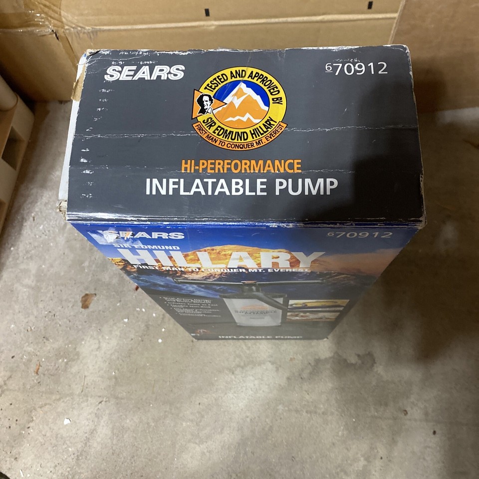Extremely Rare HTF Vintage Sears Sir Edmund Hillary Inflatable Pump | eBay