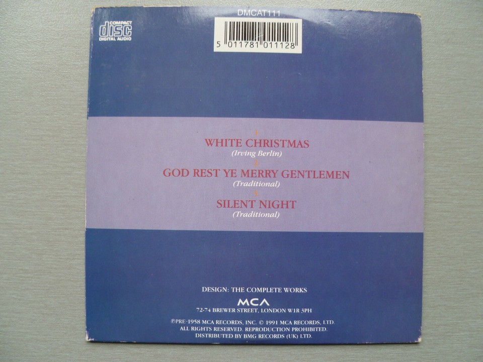 Bing Crosby 'White Christmas' (DMCAT111) 1991 3 Track UK Card Sleeve CD ...