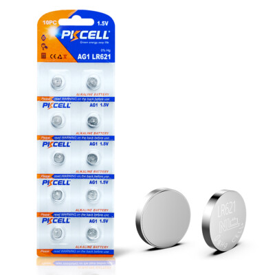 10x AG1 LR621 364 SR621W 164 GP64A Alkaline Button Cell Batteries Watch ...