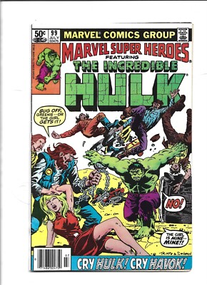 MARVEL SUPER HEROES: THE INCREDIBLE HULK #99 1981 FN+ COMBINE SHIP | eBay