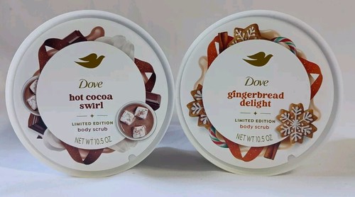 Dove Holiday Treats Body Scrub Gingerbread Delight & Hot Cocoa 10.5 Oz ...