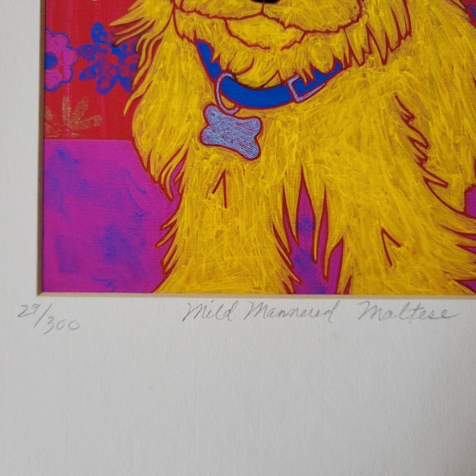 Angela Bond Limited Edition Signed Print Mild Mannered Maltese 29/300 ...