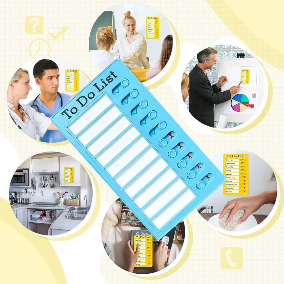 Chore Chart To Do List, 4PCS Chore Chart Kids Daily Planner, Reusable ...