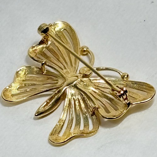 14K Yellow Gold Butterfly Pin Brooch Open Wings Signed A&D 3.9g 1.33 ...