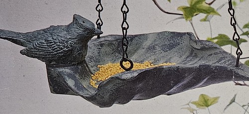 Vintage 1993 Hand painted Poly Resin Bird Feeder New in Box | eBay