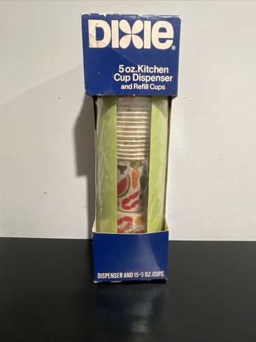 1976 Dixie Cup 5 Oz Kitchen Cup Dispenser Sealed Vintage w/ 15 Five Oz ...