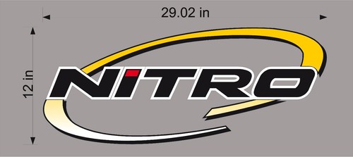 NITRO Boats OVAL Logo / 29" Vinyl Vehicle Watercraft Fishing Graphic ...