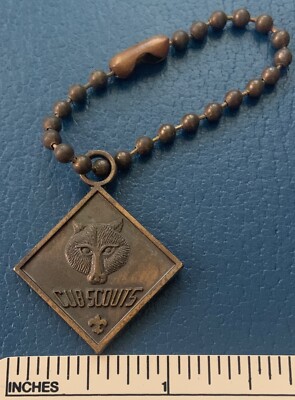 Vintage CUB SCOUTS BSA Promise KEY CHAIN BADGE Boy Scout Program FOB ...