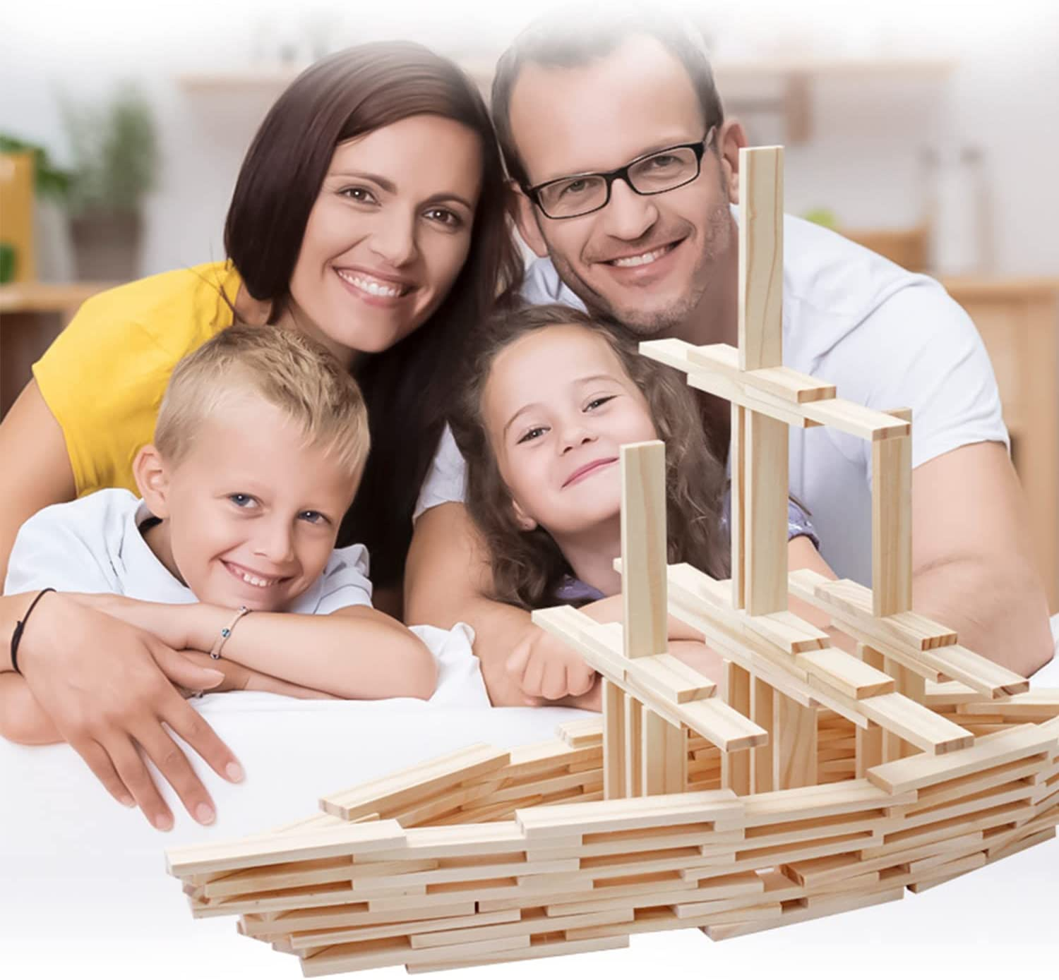 Strong Natural Bamboo Extra Long Wooden Craft Sticks Strips 100Pcs 15.7 ...