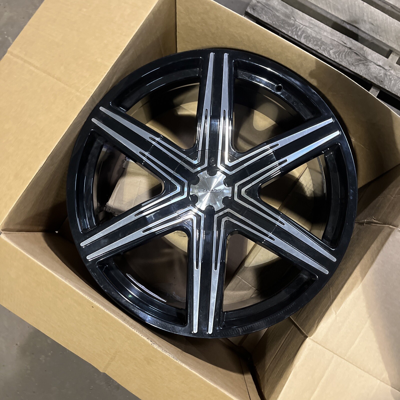 22X9.5” 5X4.5/120 Forte Black Machined Take Off Set Wheels Rims 73.1CB ...