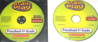 2 PC LOT BRAIN PLAY CD ROM PRESCHOOL-1ST GRADE EARLY READING I SPY ...