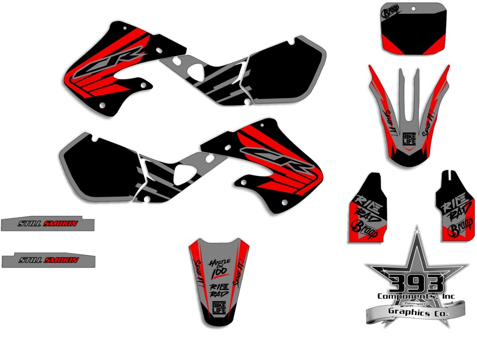 Honda CR 250 1997-1999 CR125 1998-1999 Graphics Full Decal Kit Sticker ...