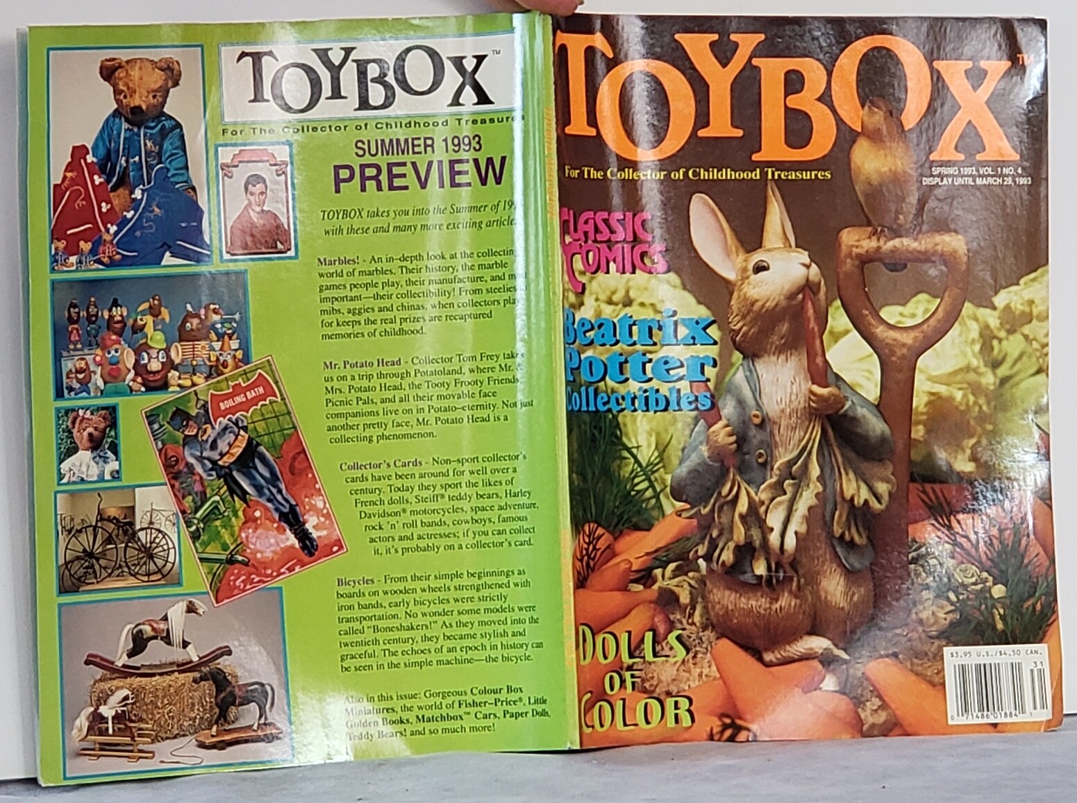 TOYBOX Magazine For the COLLECTOR of CHILDHOOD TREASURES Spr 1993 Vol 1 ...