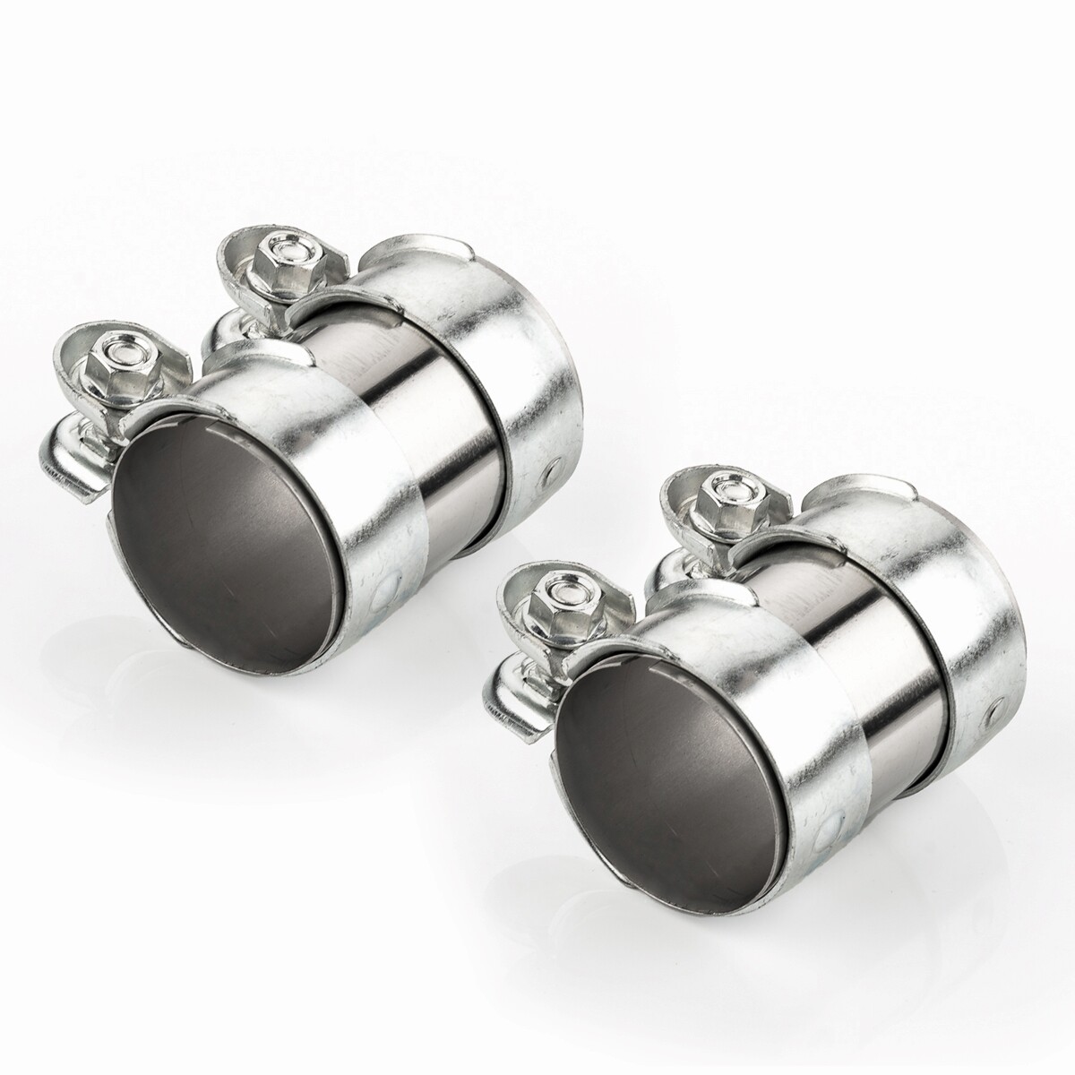 2x Double Clamp Pipe Connector Exhaust Ø 60x95 MM for Audi A1 A3 A4 A5 ...