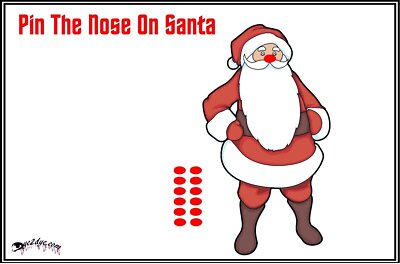 Pin The Nose On Santa Christmas Party Game Childs Party Decoration | eBay