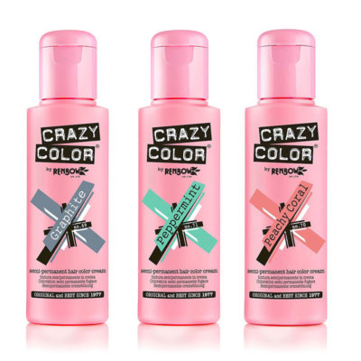 Crazy Color Semi Permanent Hair Color Cream - various colours - Wash in ...