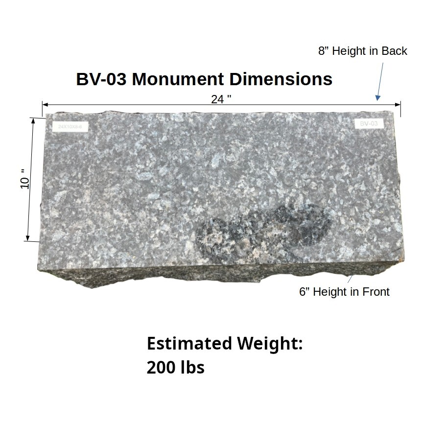 Bevel Granite Blue Pearl Monument 24x10x8-6 BV-03 | eBay