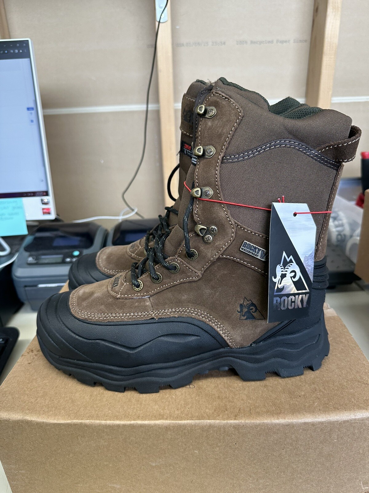 NWOB / Rocky Mens Multi-Trax 800G Insulated Waterproof Outdoor Boot ...