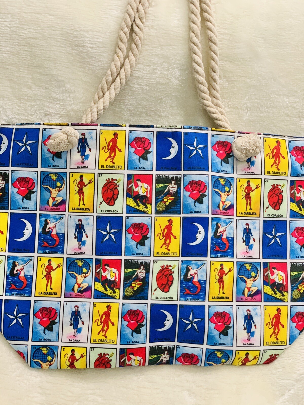 Mexican Loteria Tote Bag, Mexican Loteria Bingo Shopping Bag | eBay
