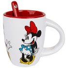 Disney Minnie Mouse Classic Poses Ceramic Espresso Mug with Spoon Black ...