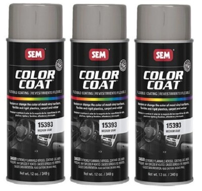 SEM 15393, Medium Gray, Color Coat Vinyl Paint, Aerosol (3 Cans) | eBay