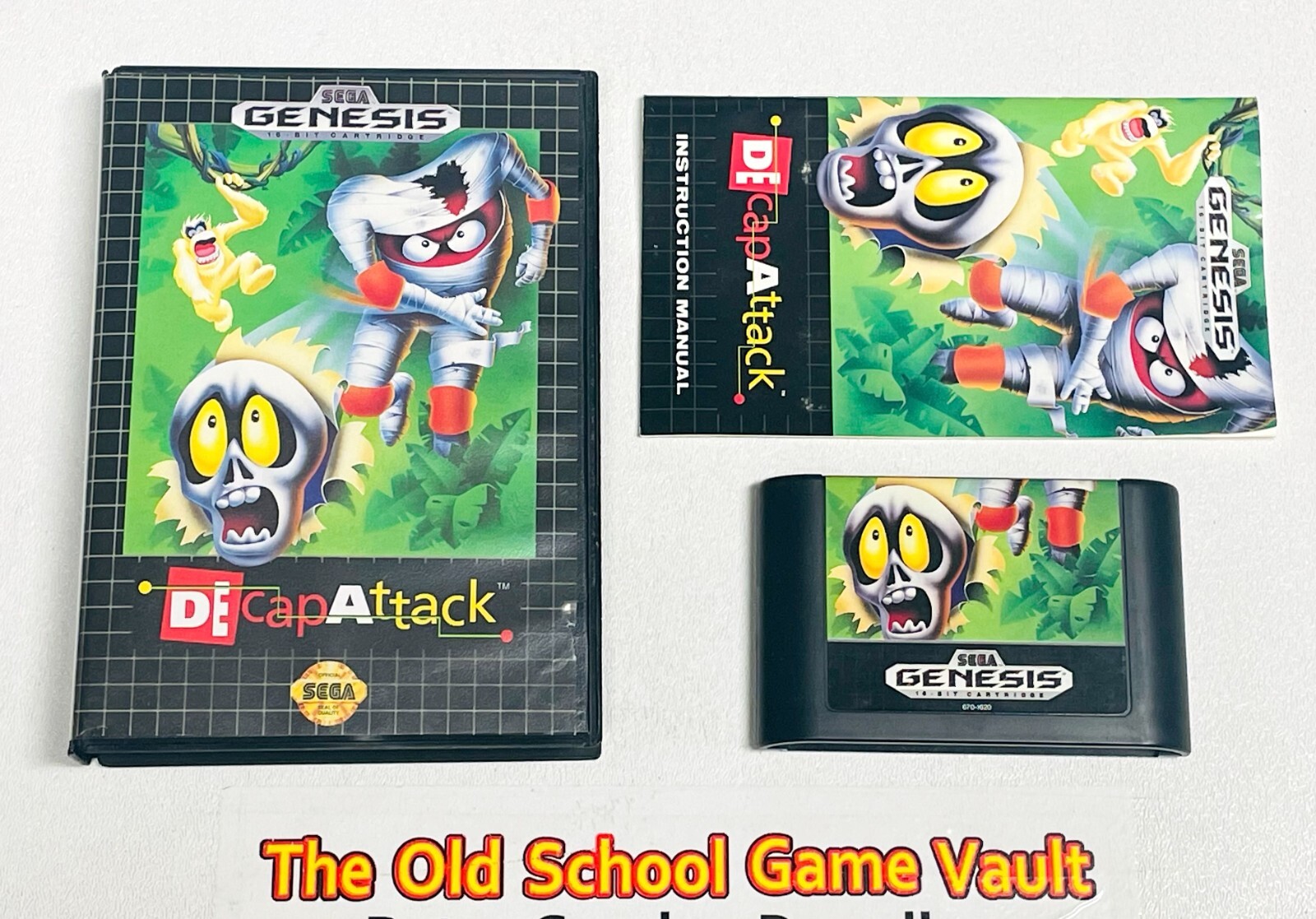 Decap Attack - Authentic Sega Genesis Game Complete with Manual