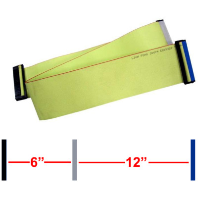 18" 40-Pin 80 Wire UDMA 66/100/133 IDE 2-Drive Cable (Teflon Coated) 1 ...