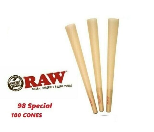 Authentic Raw Classic Special 98 mm pre rolled Cone with Filter tips ...