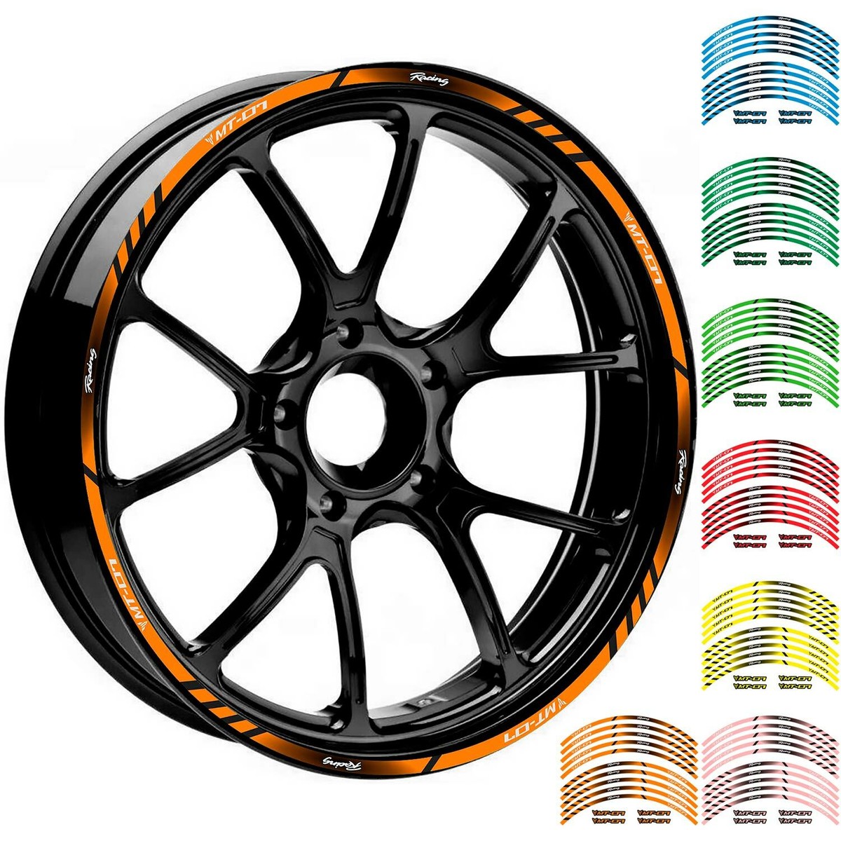2021 Yamaha Mt 07 Motorcycle Rim Stripes Wheel Decals Tape Stickers For ...