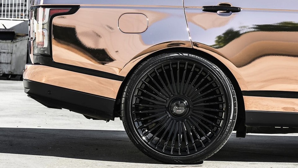 24" Giovanna Tulum Gloss Black with Tires Land Rover Range Rover HSE ...