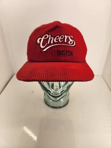 NWT Vintage Cheers Boston Hat Cap Red Solid Corduroy Snapback Fast ...