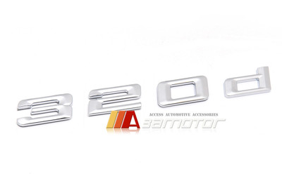 Rear Trunk Emblem Badge Chrome Letter 320d fits BMW 3-Series E30 E36 ...