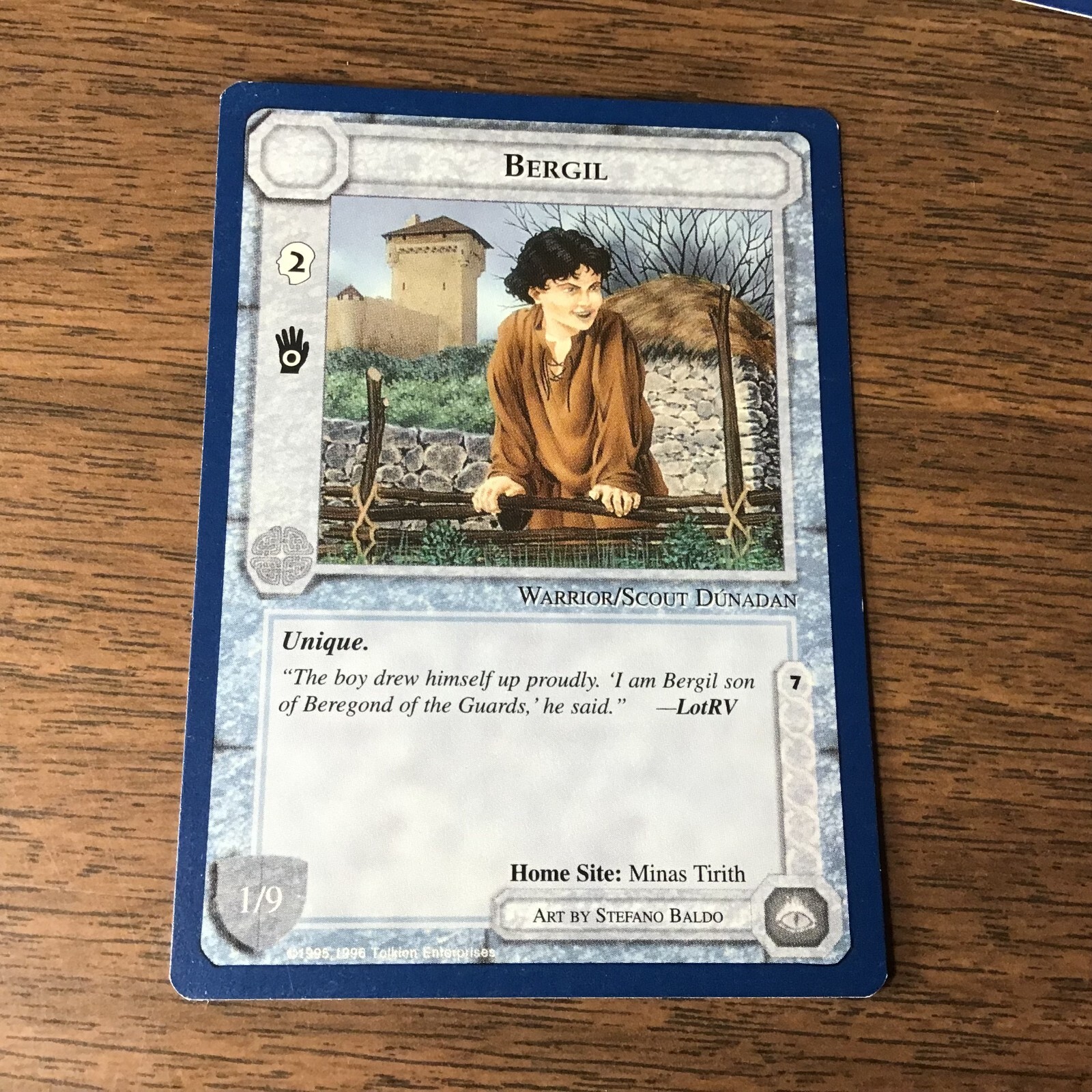 Bergil - The Wizards - Middle Earth CCG - MECCG Unlimited Blue Border ...