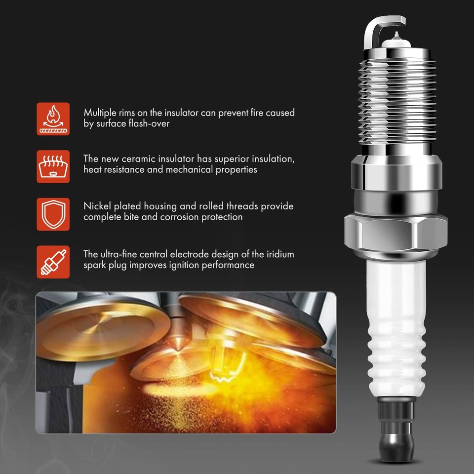 8Pcs Ignition Coil & 8Pcs Iridium Spark Plug for Cadillac DTS SRX STS ...