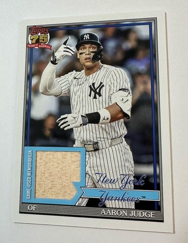 2026 Topps Aaron Judge #91R-AJ 1991 Topps Game Used Bat Relic Card NY ...